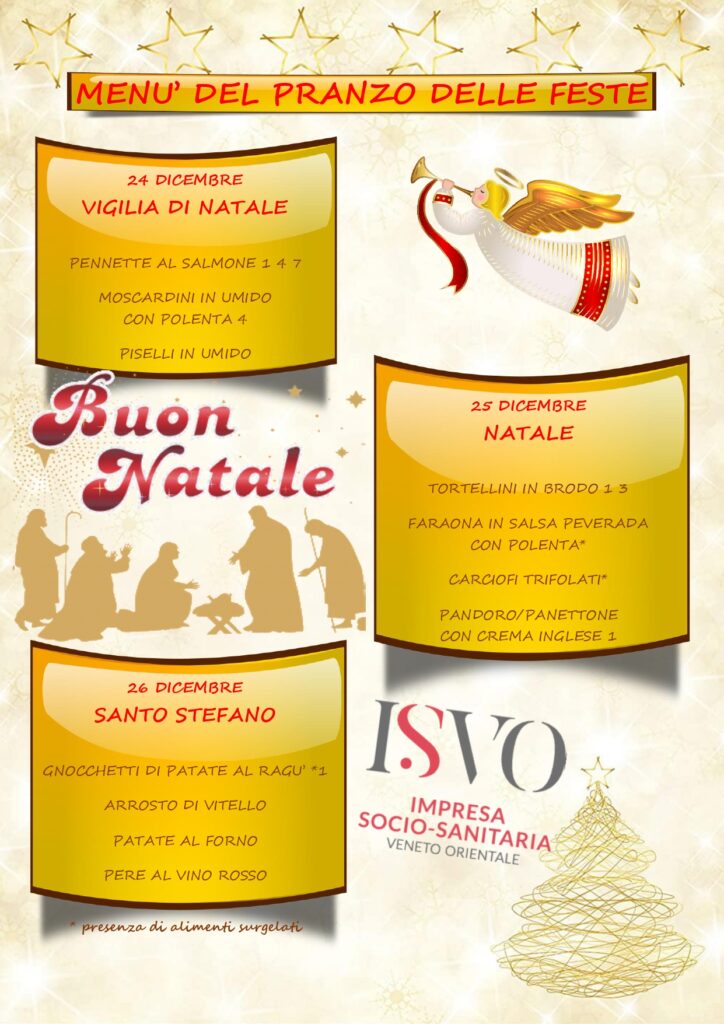 Menù delle feste di Natale – Isvo
